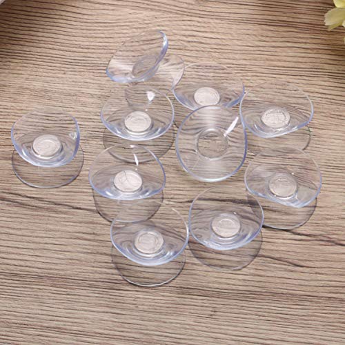 EXCEART 10Pcs Suction Cup 30mm Double Sided Suction Cups Dual Sided Sucker Pads for Glass Plastic for Bathroom Living Room Kitchen (Transparent)