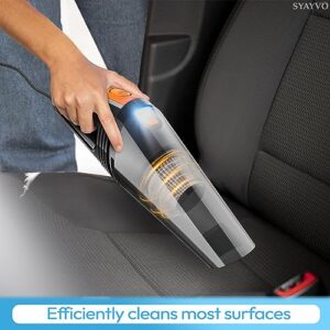 Portable Car Vacuum Cleaner High Power - 8000PA/100W/DC12V, 16.4Ft Cordless Handheld Vacuum with LED Light - Car Detailing Kit Interior Cleaner Wet Dry Vacuum Cleaner Cordless Men Car Accessories