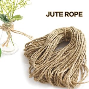 WYOMER 50 Ft Natural Sisal Rope 1/4" Heavy Duty Hemp Rope for Cat Tower and Tree, Cat Scratching Post Replacement, Heavy Duty Jute Twine for Scratching Pad, DIY Projects, Home Decoration