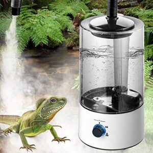 Reptile Humidifier Misters Fogger with Hose, Lizard Tortoise Amphibians Reptile Humidifier Terrariums for Amphibians/Herps/Vivarium with Terrariums and Enclosures(Black,size:US)