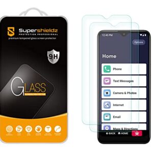 Supershieldz (2 Pack) Designed for Lively Jitterbug Smart3 Tempered Glass Screen Protector, Anti Scratch, Bubble Free