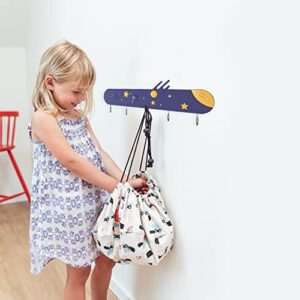 Kids Coat Rack Wall Mounted - Self Adhesive Small Hooks for Boys and Girls - Decorative Children Plastic Storage Hanger for Hanging Clothes, Towels, Keys, Scarf, Small Bags