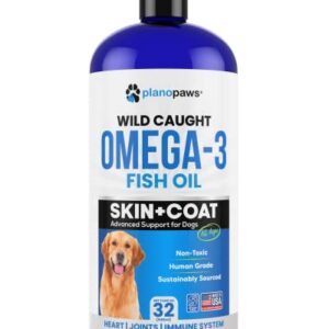 Omega 3 Fish Oil for Dogs - Better Than Salmon Oil for Dogs - Dog Fish Oil Supplement - Reduce Shedding & Itching - Supports Joints, Brain, Heart Health- Dog Skin and Coat Supplement - Fish Oil Liquid