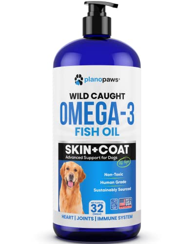 Omega 3 Fish Oil for Dogs - Better Than Salmon Oil for Dogs - Dog Fish Oil Supplement - Reduce Shedding & Itching - Supports Joints, Brain, Heart Health- Dog Skin and Coat Supplement - Fish Oil Liquid