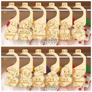 28 pcs baby closet dividers & baby clothes organizer – baby clothes dividers for closet – neutral hanger dividers for baby closet organizer baby clothes dividers – nursery closet organizer