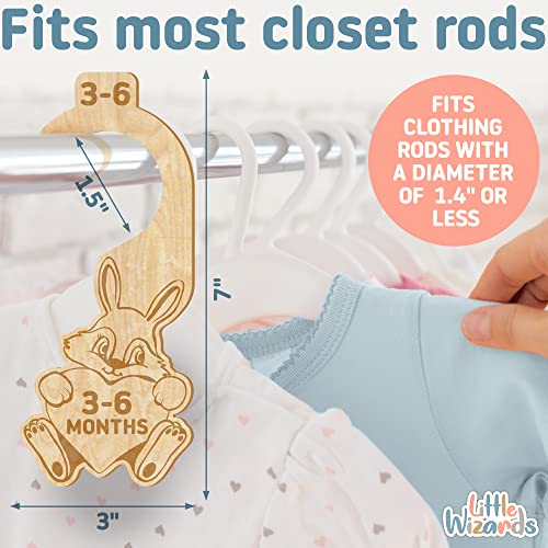 28 Pcs Baby Closet Dividers & Baby Clothes Organizer – Baby Clothes Dividers for Closet – Neutral Hanger Dividers for Baby Closet Organizer Baby Clothes Dividers – Nursery Closet Organizer