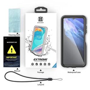 Hllhunkhe for Samsung Galaxy A03S Waterproof Case with Built-in Screen Protector - Rugged Full Body Underwater Dustproof Shockproof Drop Proof Protective Cover for Samsung Galaxy A03S - Black