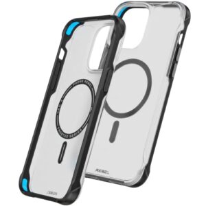 REBEL Phone Clear Case for iPhone 14 Pro Max [Frosted Series Gen-4] Strong MagSafe Compatible, Translucent, Matte Texture, Protective Shockproof Bumpers, Metal Buttons, 6.7 Inch 2023 (Frosted Black)