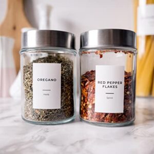 Celita 248 Kitchen Pantry Labels with Spice Jar Labels - Minimalist Modern Food Storage Labels Preprinted - Waterproof Stickers Complete Pantry Labels for Containers