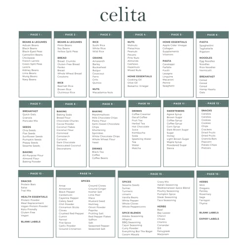 Celita 248 Kitchen Pantry Labels with Spice Jar Labels - Minimalist Modern Food Storage Labels Preprinted - Waterproof Stickers Complete Pantry Labels for Containers