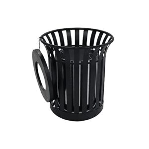 orula outdoor metal slatted trash receptacle,waste receptacle，commercial trash cans,zone round garbage bin,square hotel street patio indoor metal standard waste receptacle