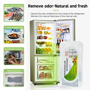 Refrigerator Deodorizer (6 Pack)-Fridge and Freezer Odor Eliminator,Natural Activated Charcoal Refrigerator Fight Odors