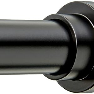 Amazon Basics Adjustable Indoor Outdoor Tension Curtain Rod, 54-90" Length, Black