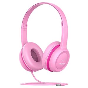 kids headphones, ear headphones for kids, wired headphones with safe volume limiter 85db, adjustable kids headphones with cord 3.5mm jack wired for children/teens/boys/girls/smartphones/school