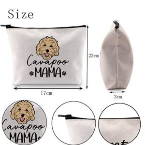 POFULL Cavapoo Dog Mum Gift Pet Gift for Women Cavapoo Gifts Cavapoo Dog Lovers Gift (Cavapoo MAMA bag)