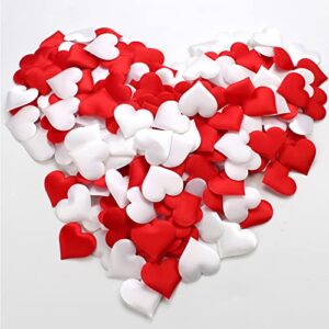 Separated, Pleasant-Smelling Like Rose Petals Flower Heart Shape Petals for Valentines Day,Wedding Heart Table Scatter Decoration,Heart Sponge Party Confetti (Stereo and Beautiful 200 pcs, Red)