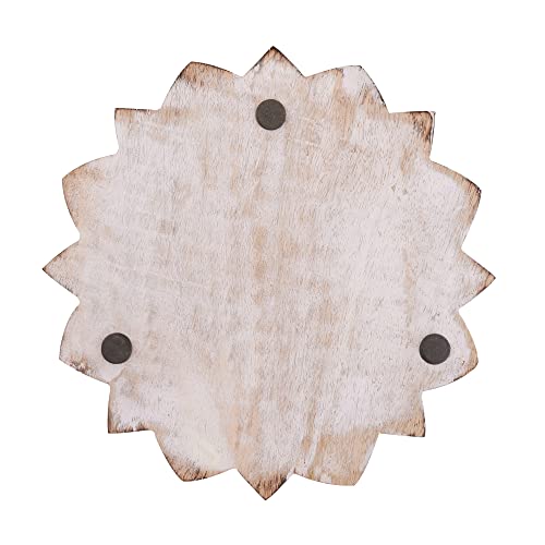 Set of 4 Wooden Trivet for Hot Dishes Pots and Pans Tea Pot Holders Nonslip Heat Resistant Kitchen Counter Accessories Housewarming Gift (MD2205) 8" Diameter