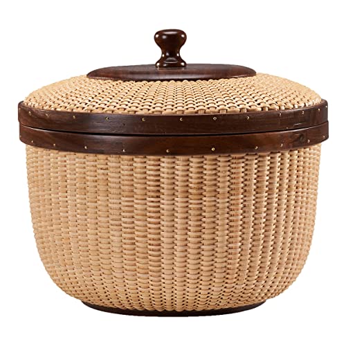 Teng Tian lidded home storage Rattan Handicrafts Casual Style Circular Basket rattan baskets