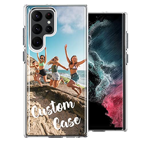 MUNDAZE Personalized Custom Picture Photo Phone Case for Samsung Galaxy S22 Ultra 5G 6.8 INCH ONLY (2021) - Design Your Own Perfect Custom Case