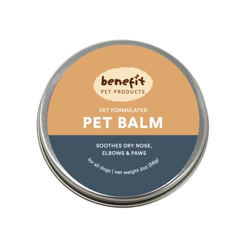 Dog Paw Balm, Relief for Dry Nose, Paws, & Cracking Skin, 100% Natural Ingredients Including Beeswax, Coconut Oil & Shea Butter, Made in The USA - 2 oz Paw Wax