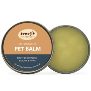 Dog Paw Balm, Relief for Dry Nose, Paws, & Cracking Skin, 100% Natural Ingredients Including Beeswax, Coconut Oil & Shea Butter, Made in The USA - 2 oz Paw Wax