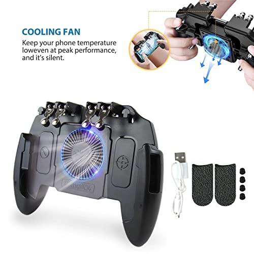 Mobile Game Controller Finger Sleeves One Step Ahead Cooling Fan Phone Holder by Tunes for Fortnite PUBG Knives Out Cross Fire,Call of Duty,Rules of Survival