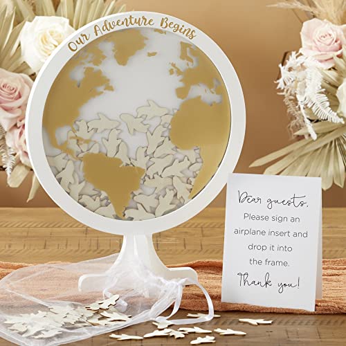 Kate Aspen, Wedding Decoration/Shelf Decor, Globe Guestbook Alternative w/Airplanes