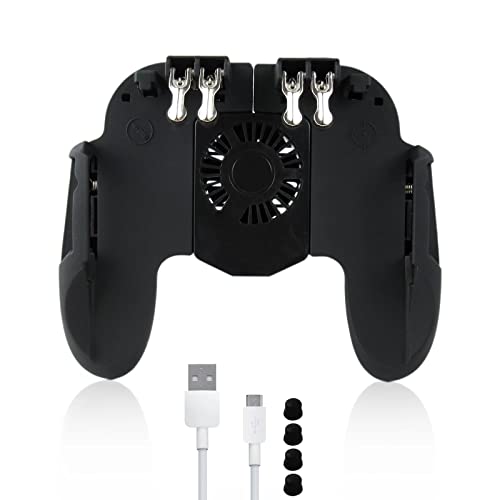 Mobile Game Controller Six-Finger Operation Convenient Phone Holder 4in1 multitask controller by Tunes for Fortnite PUBG Knives Out Cross Fire,Call of Duty,Rules of Survival