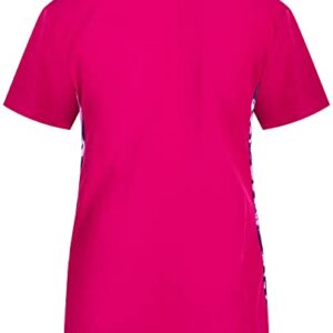 Minty Mint Women's Polyster Uniform Daily Stretch V Neck Stretch Medical Scrub Top w Side Panels Dentist Medical Profession Doctor EMT Nurse Veterinarian 69b73b5 Hot Pink L