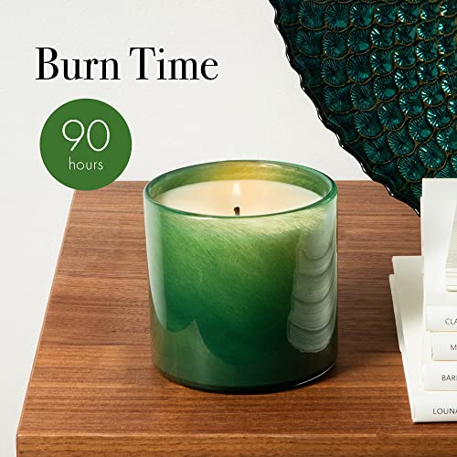 LAFCO New York Signature Candle, Jungle Bloom - 15.5 oz - 90-Hour Burn Time - Reusable, Hand Blown Glass Vessel - Made in The USA