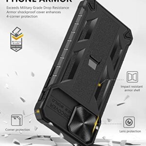 SOiOS for iPhone SE 2022 Phone Case: iPhone SE 2020 / 2nd / 3rd / 8/7 / 6s / 6 Case with Kickstand - Heavy Duty Military Grade Drop Protection Phone Cover - Rugged Protective Shockproof Bumper Black