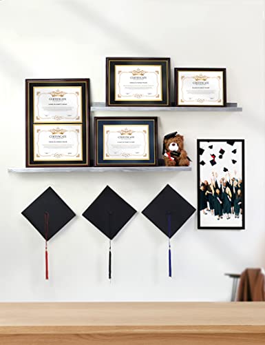 Annecy 11x14 Picture Frame Black, Diploma Frame for Wall or Desktop Decoration, 11x14 frame with mat for 8.5x11 Certificate, College Degree Frame with Tempered Glass and Velvet Back Panel（1 Pack）