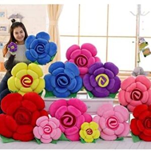 YILANLAN Flower Plush Rose Pillow Cute Decorative Flower Plush Cushion Cartoon Creative Cushion Sofa Pillow Bed Cushion (30 cm, Red)