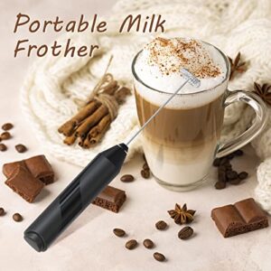 MAEXUS Milk Frother Handheld, Electric Milk Frother for Coffee, Coffee Frother Electric Whisk Drink Mixer for Lattes Milk Coffee Cappuccino Frappe, Cold Foam Milk Frother Battery Operated