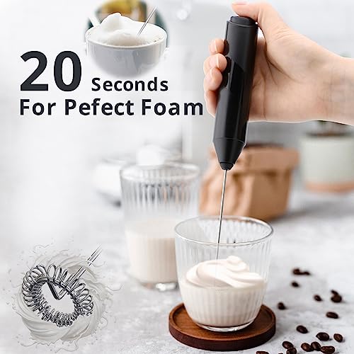 MAEXUS Milk Frother Handheld, Electric Milk Frother for Coffee, Coffee Frother Electric Whisk Drink Mixer for Lattes Milk Coffee Cappuccino Frappe, Cold Foam Milk Frother Battery Operated