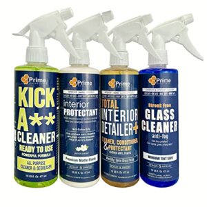 pro's choice total interior detailer revive kit - uv & hydrophobic protection - clean, condition, restore & protect auto interior lvp & upholstery surfaces