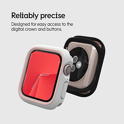 RHINOSHIELD Bumper Case Compatible with Apple Watch 9/8 / 7 - [45mm] | Slim Protective Cover - Lightweight and Shock Absorbent, Non-Slip - Black