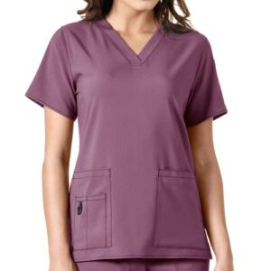 carhartt force cross-flex women’s v-neck tech top — amethyst, x-large