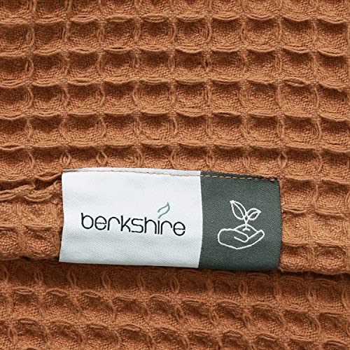 berkshire Organic Cotton Waffle Blanket | All-Season Organic Cotton Woven Waffle Blanket | Cashew | King (108" x 90")