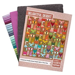 robert kaufman kaufman delightful desert cool quilt kit, multi