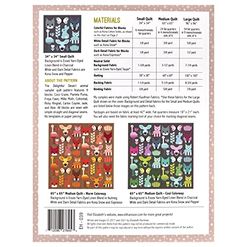 Robert Kaufman Kaufman Delightful Desert Cool Quilt Kit, Multi