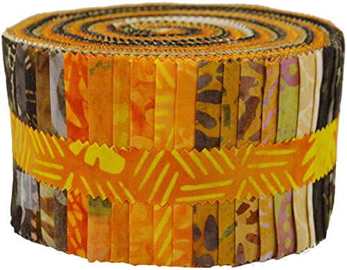 Java Batiks Wheatfield Strips 40 2.5-inch Strips Jelly Roll Maywood Studio (ST-MASJAB-WHE)