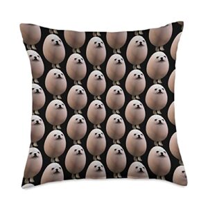 eggdog throw pillow, 18x18, multicolor