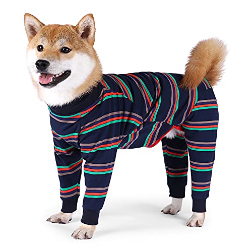 Dog Recovery Suit After Surgery, Anti-Licking Pet Surgical Clothes Abdominal Wounds, Alternative E-Collar Cone, Professional Post-Operative Onesie, Puppy Long Sleeve Pajamas Prevent Shedding Hair