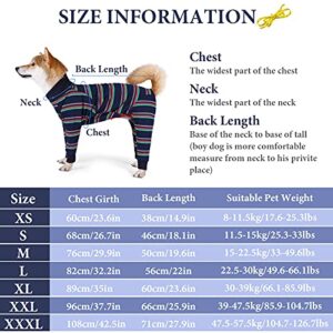 Dog Recovery Suit After Surgery, Anti-Licking Pet Surgical Clothes Abdominal Wounds, Alternative E-Collar Cone, Professional Post-Operative Onesie, Puppy Long Sleeve Pajamas Prevent Shedding Hair