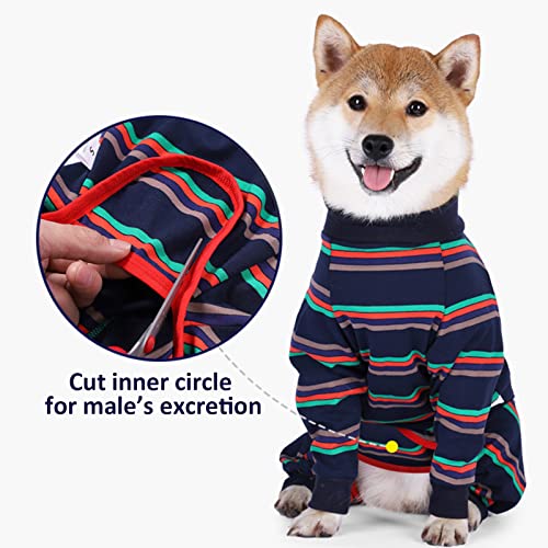 Dog Recovery Suit After Surgery, Anti-Licking Pet Surgical Clothes Abdominal Wounds, Alternative E-Collar Cone, Professional Post-Operative Onesie, Puppy Long Sleeve Pajamas Prevent Shedding Hair