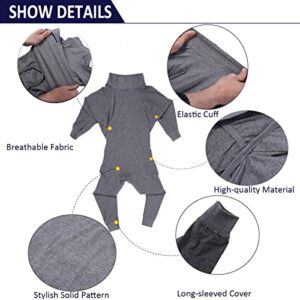 Dog Recovery Suit After Surgery, Anti-Licking Pet Surgical Clothes Abdominal Wounds, Alternative E-Collar Cone, Professional Post-Operative Onesie, Puppy Long Sleeve Pajamas Prevent Shedding Hair