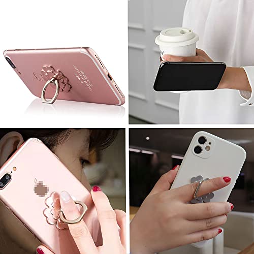 Kinizuxi Phone Ring Stand Holder, 360 Degree Rotation Lovely Flower Phone Ring Holder Finger Grip Compatible with Various Mobile Phones,Tablet and Phone Cases (5 Packs)