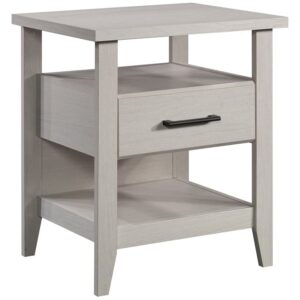 sauder summit station engineered wood 1-drawer night stand in glacier oak