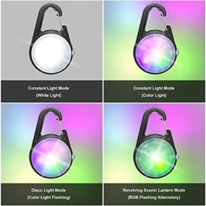 Dog Collar Light, 4 Modes Dog Lights for Night Walking, RGB Color Changing Dog Light, Rechargeable Dog Collar Lights for Nighttime Clip On, IP68 Waterproof Dog Walking Light for Dog Collar (Black)